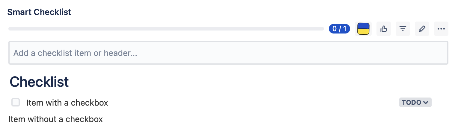 Default list with checkboxes under the body of a t...
