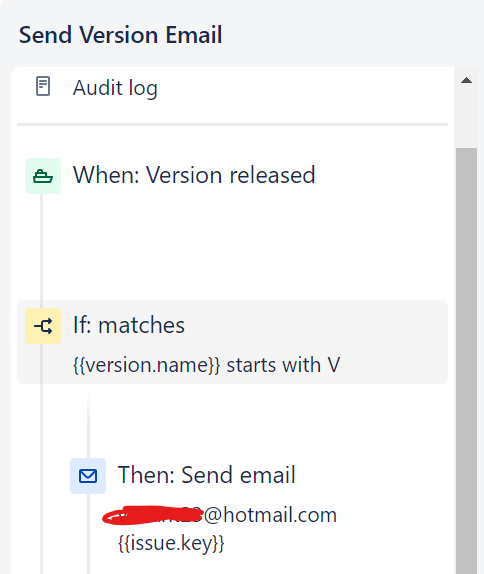 Solved: Execute a rule based on version name filter Solved: Execute a rule based on version name filter