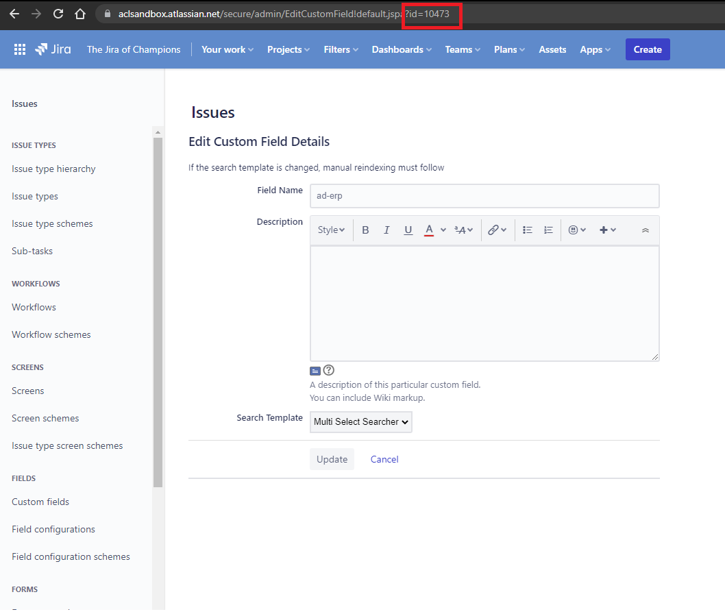 Solved: How can i find the ID of a custom field
