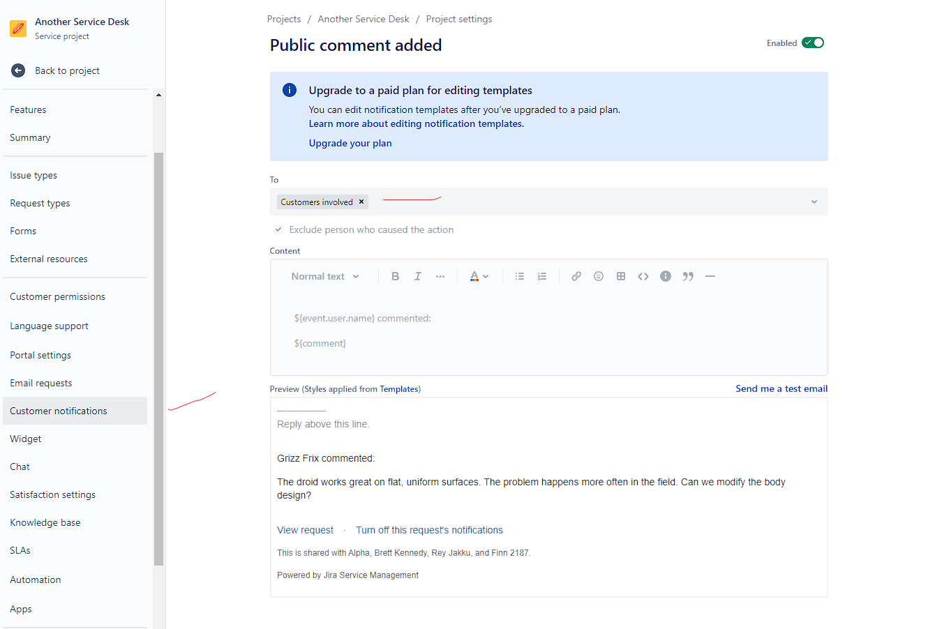 Solved: Cc email in comments
