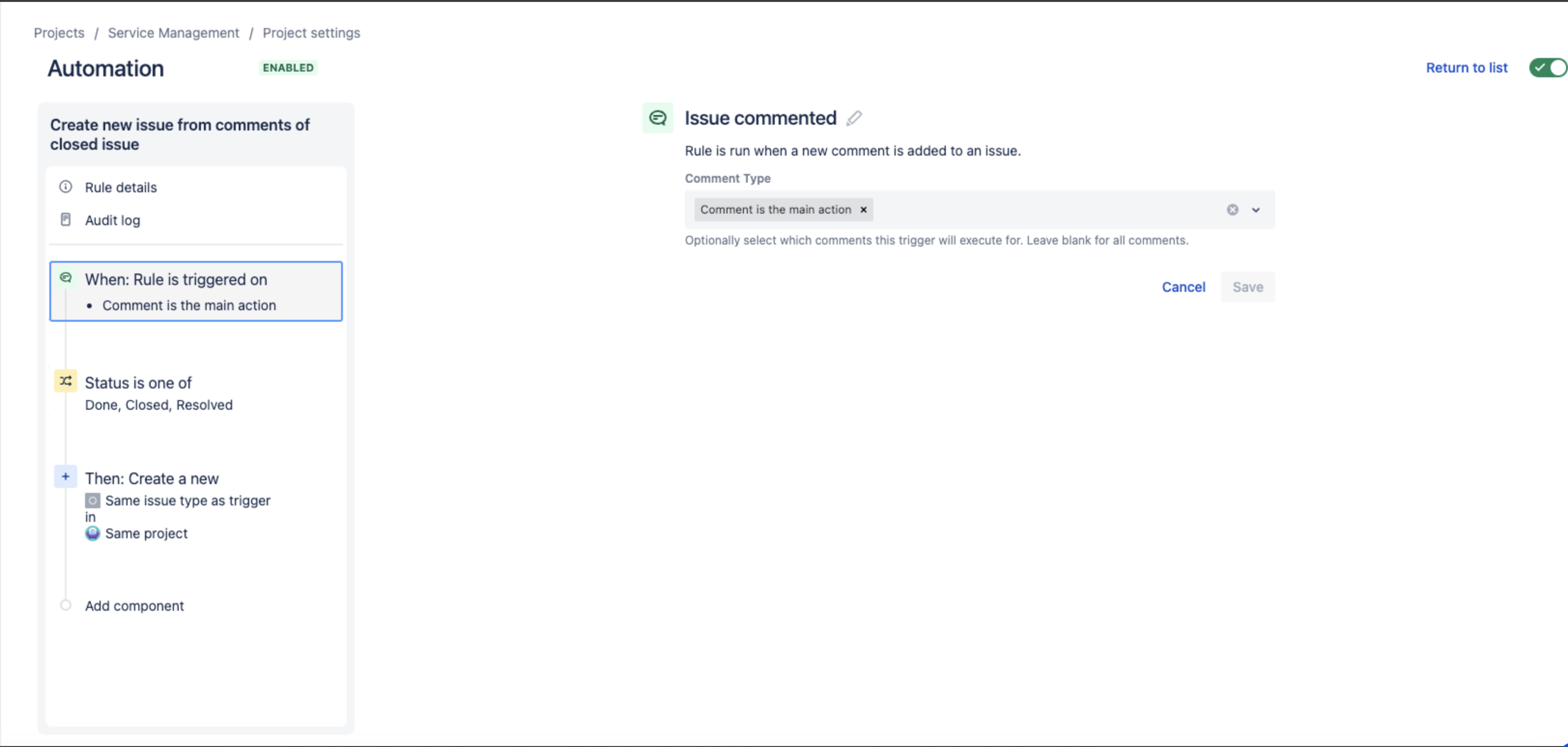 How to use automation (A4J rule) to create a new i... - Atlassian Community
