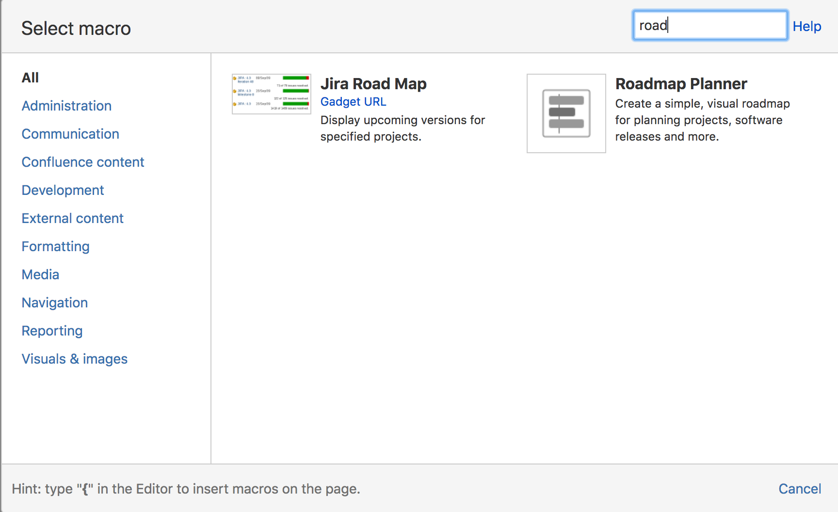 Roadmap Planner Macro is unavailable