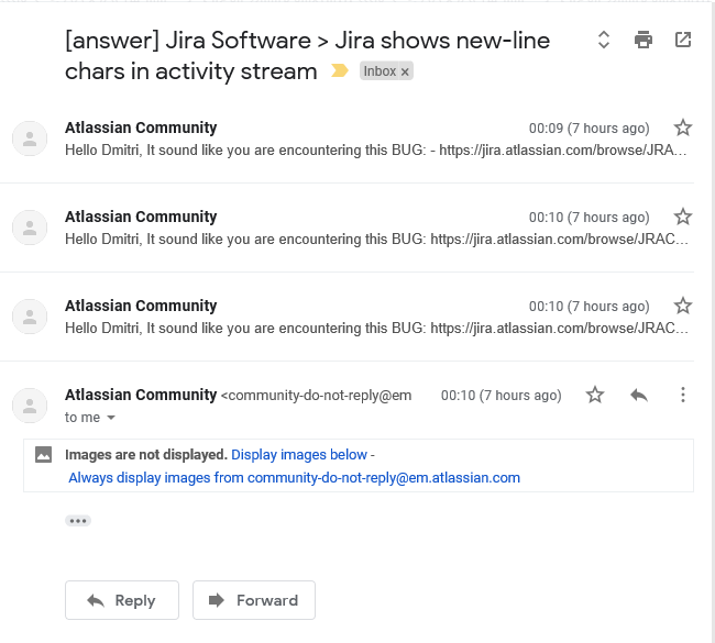 Solved: Jira shows new-line chars in activity stream