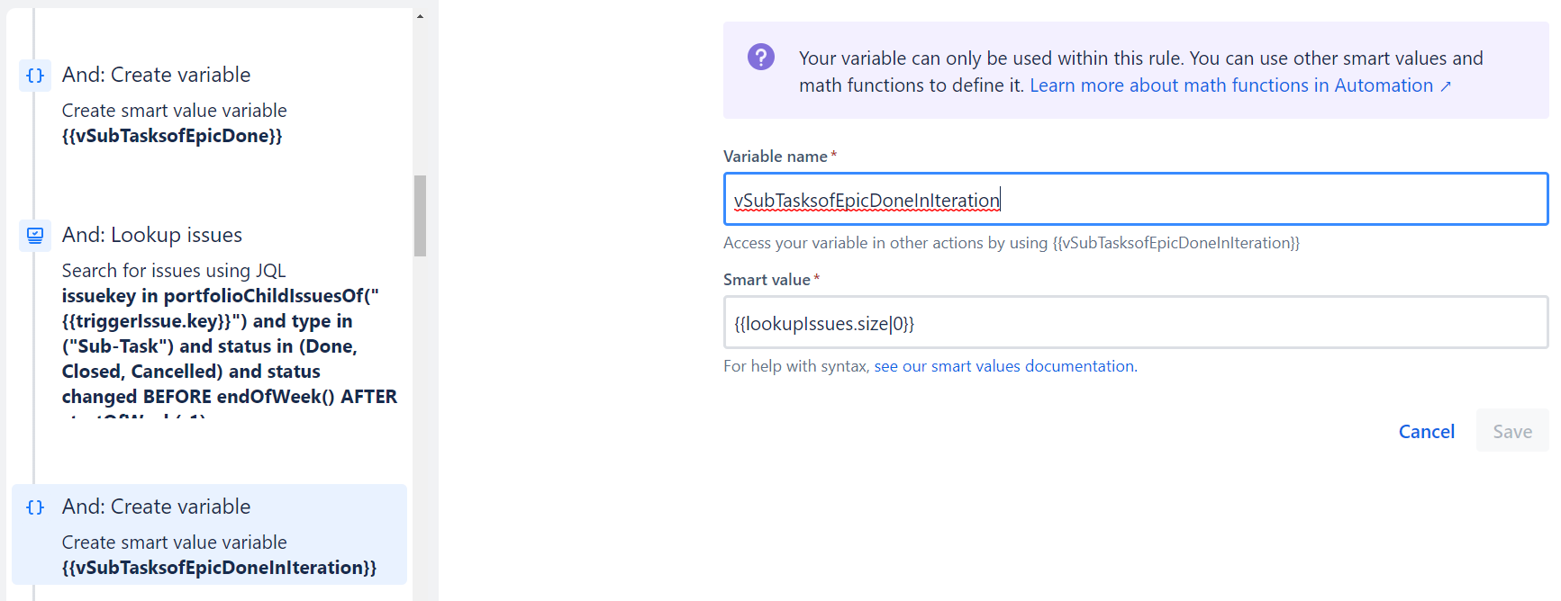 Automation Rule receiving - Error parsing template...