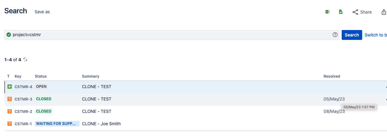 Solved: Resolution Date/Timestamp Report