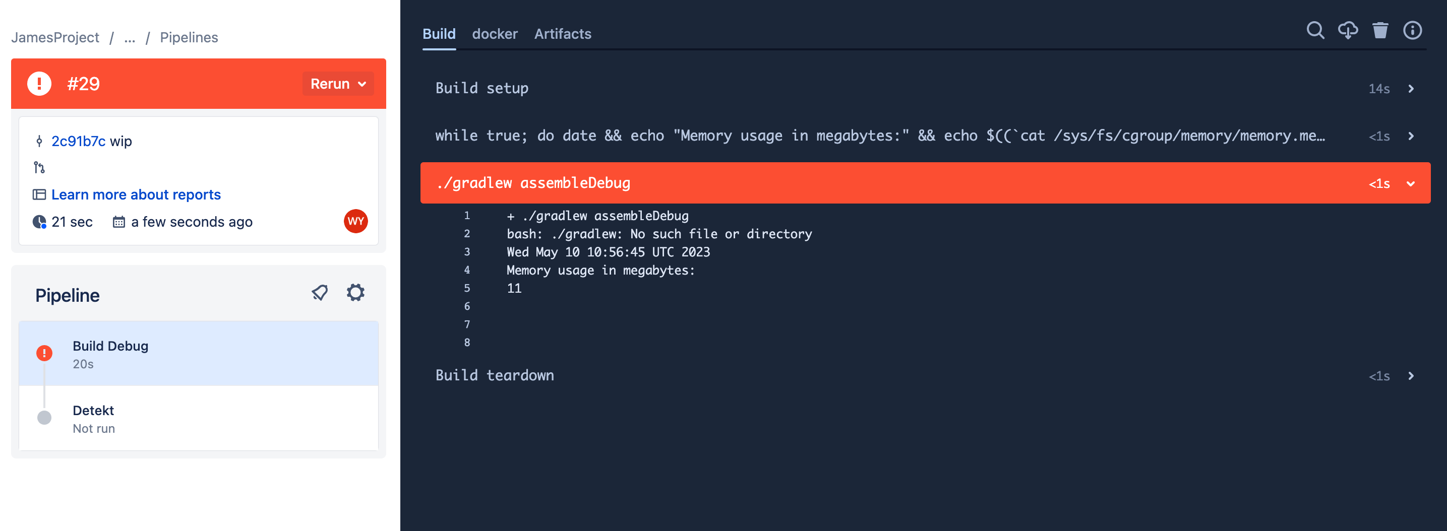 ./gradlew: No such file or directory in pipelines ...