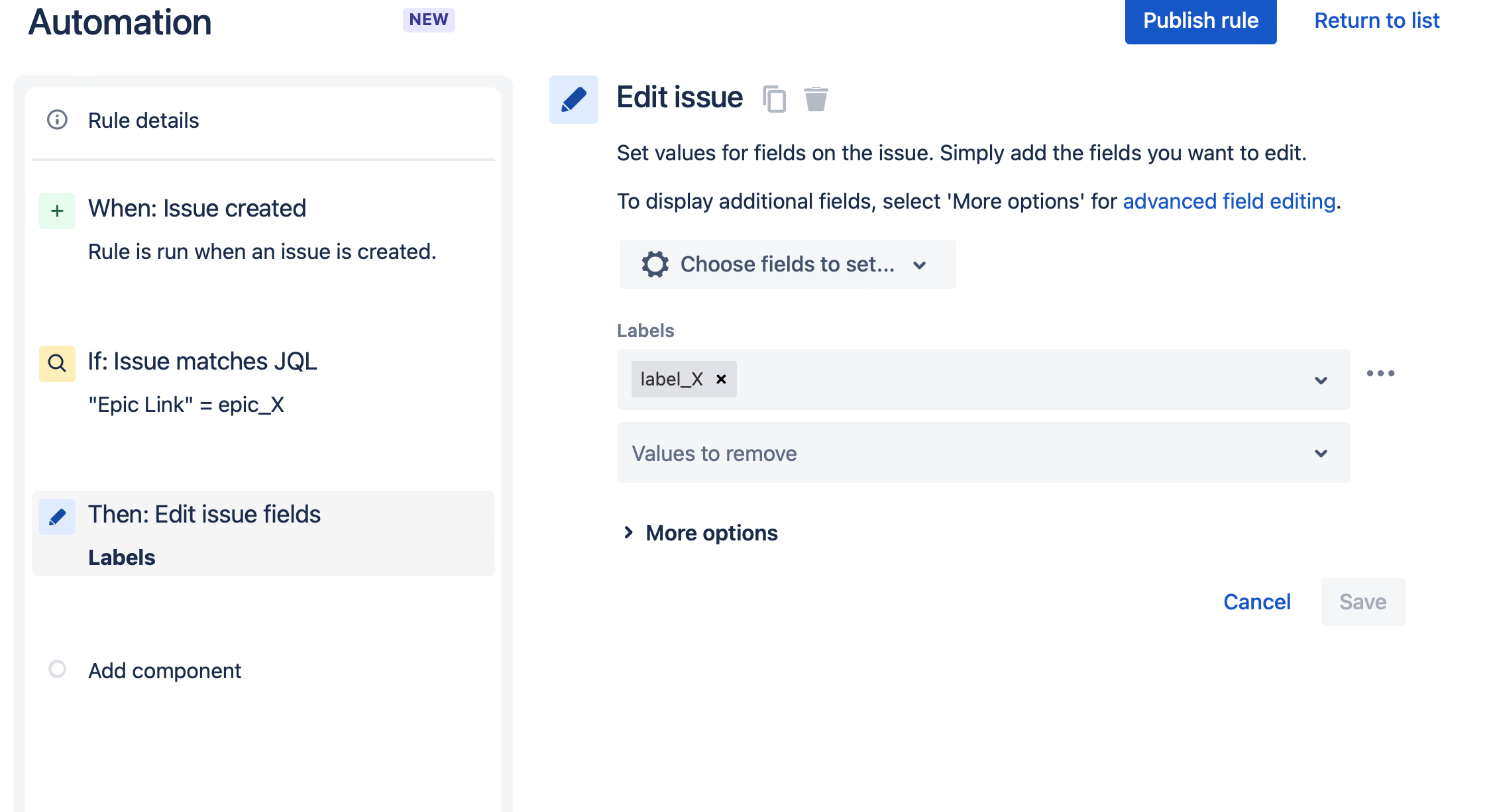 Solved: Automate Label assignment based on linked epic?
