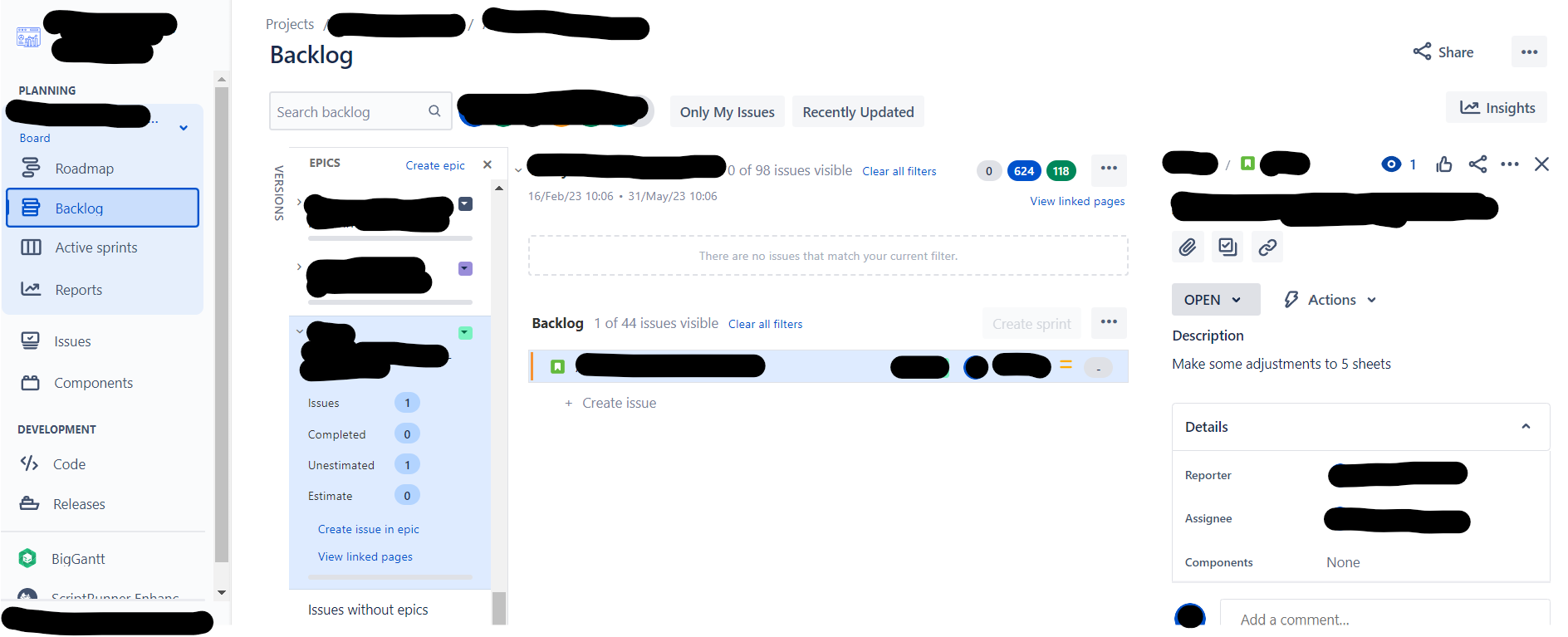 create new story with tasks