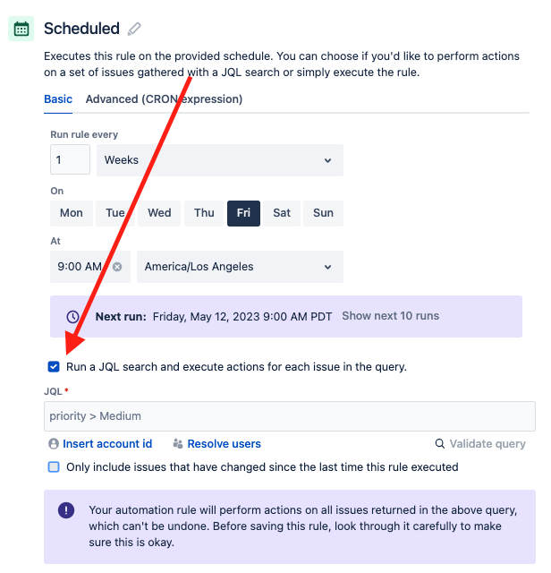Solved: scheduler for epic with trigger