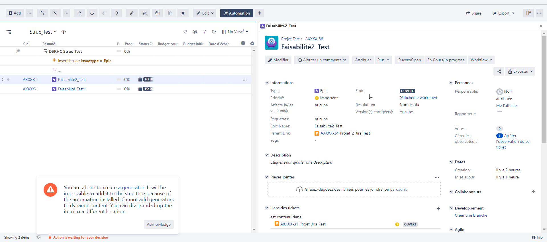 Trying to configure a structure