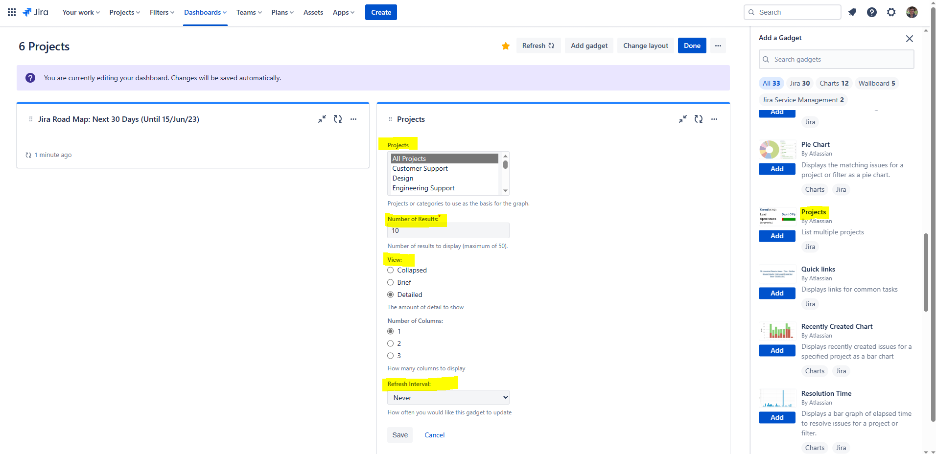 Custom Report with all the Projects information an...