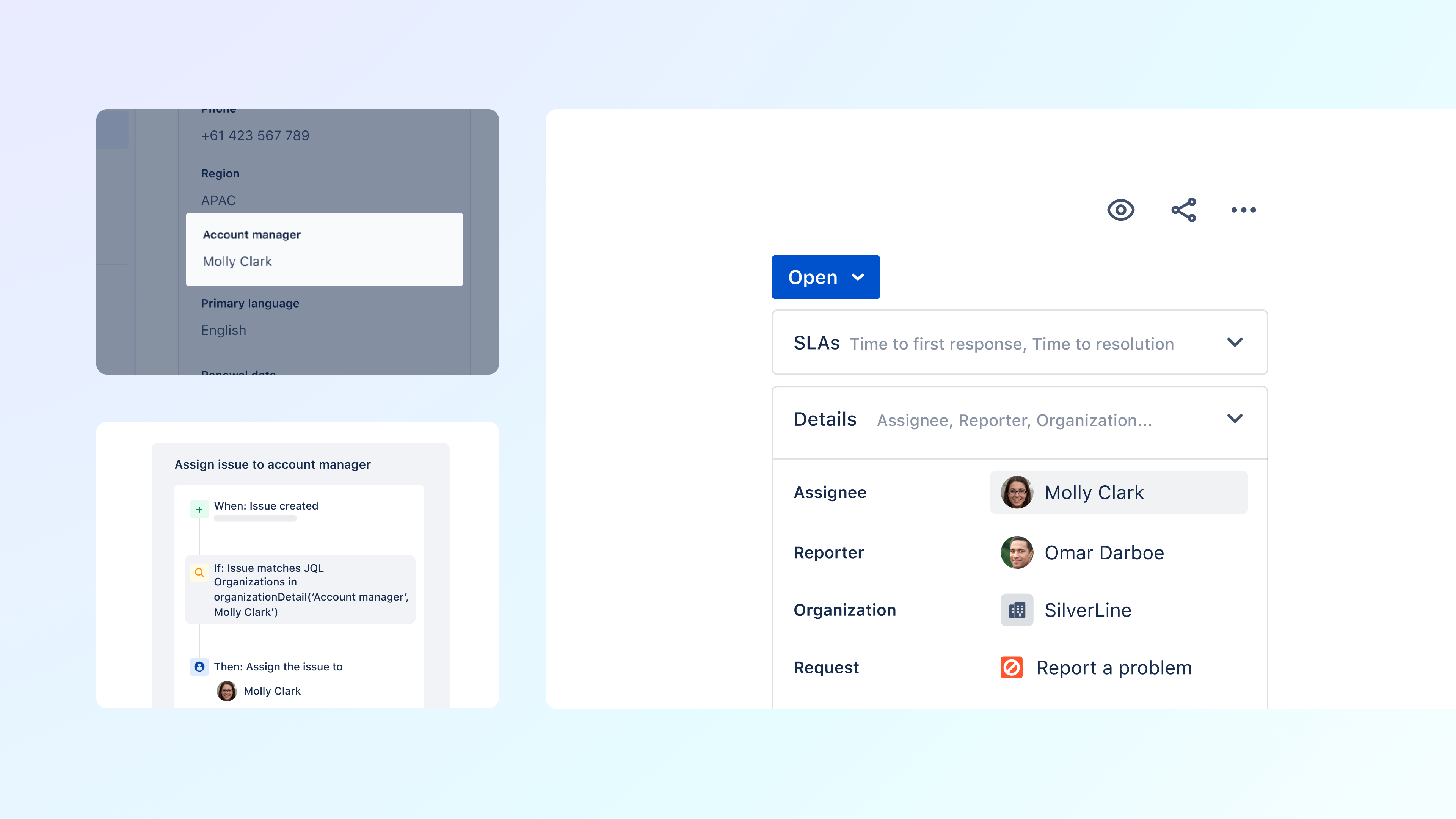 Introducing customer service management features in Jira Service Management