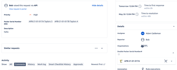 Selecting multiple object assets in insight object...