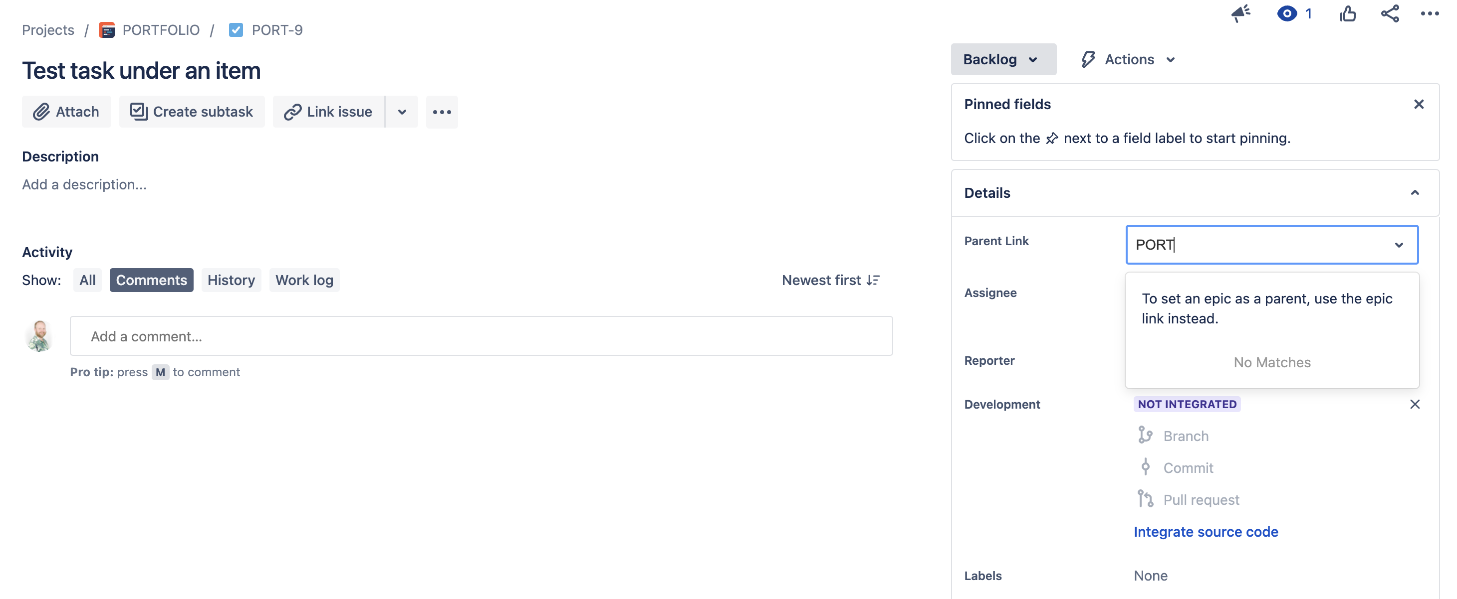 How to create a specific issue type hierarchy