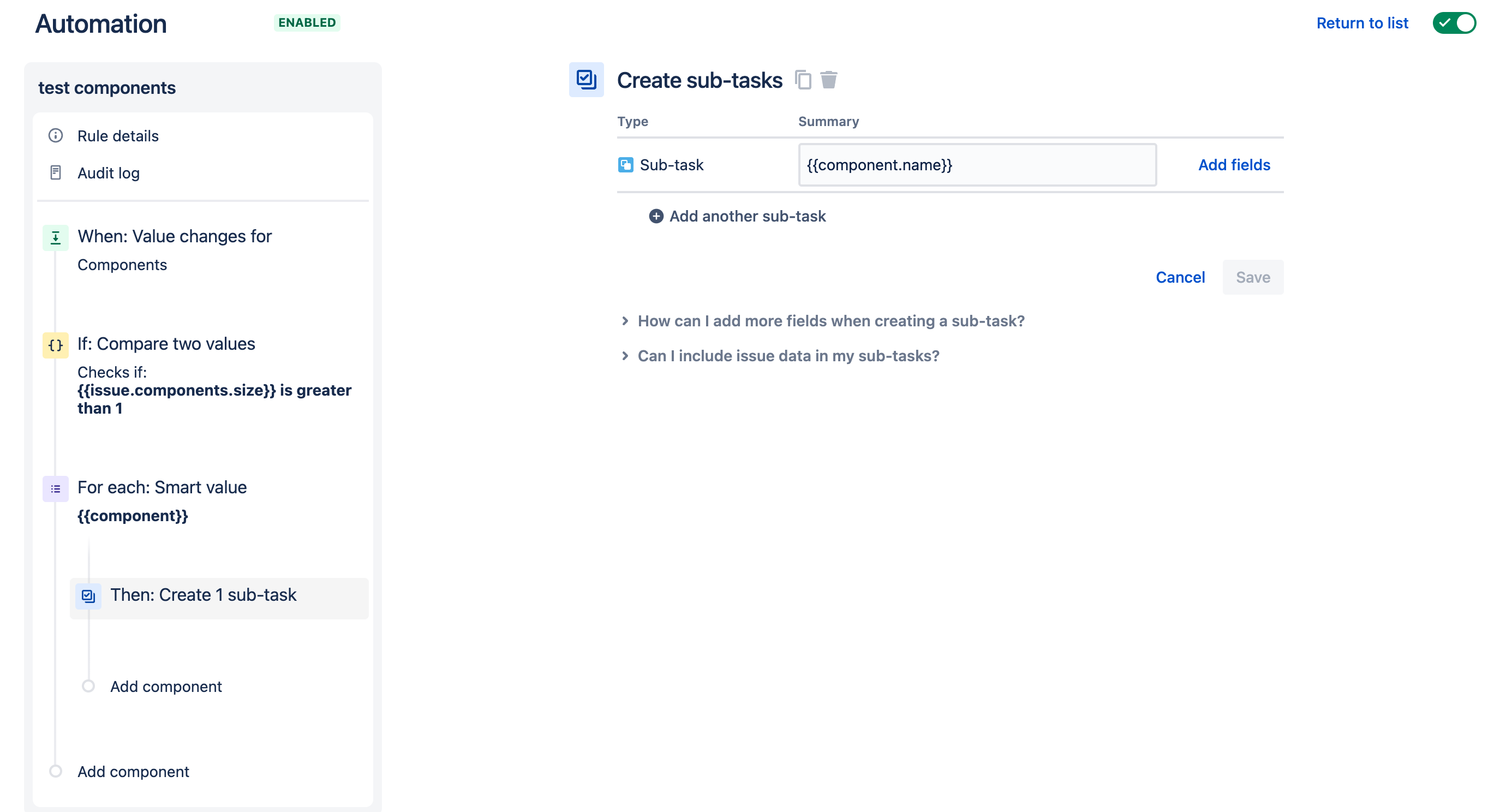 Solved: How to automatically create subtasks triggered by ...