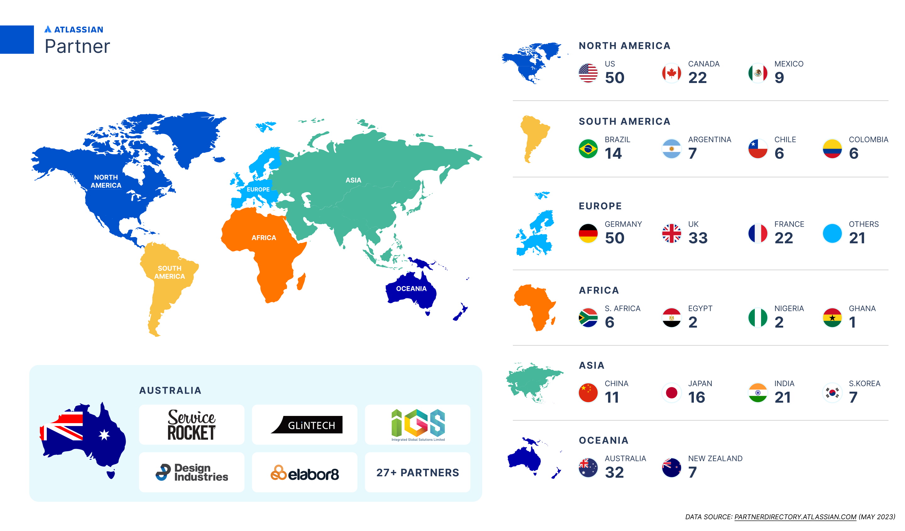 Atlassian Solution Partner worldmap