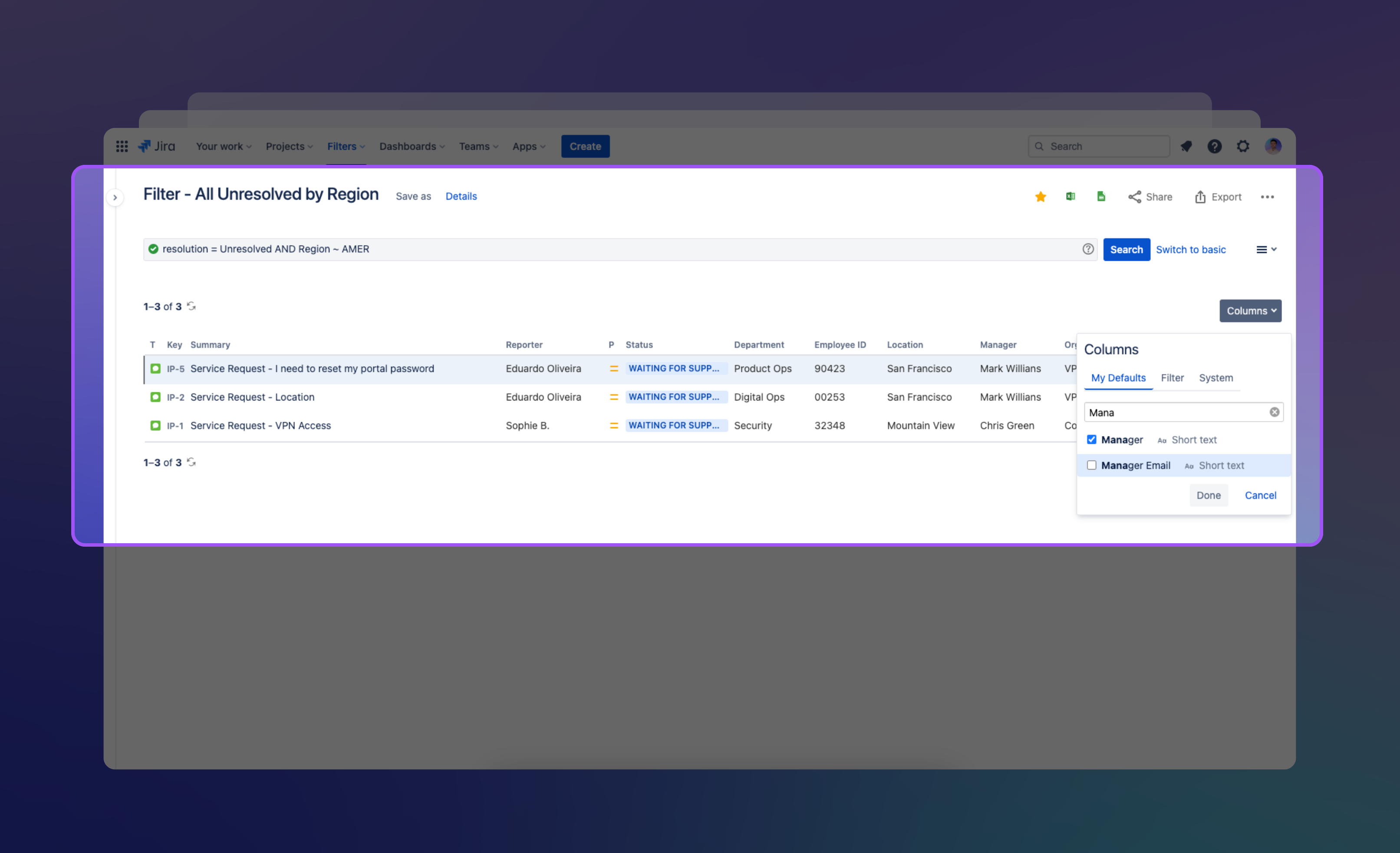 Solved: Identify tickets from Countries (JSM)