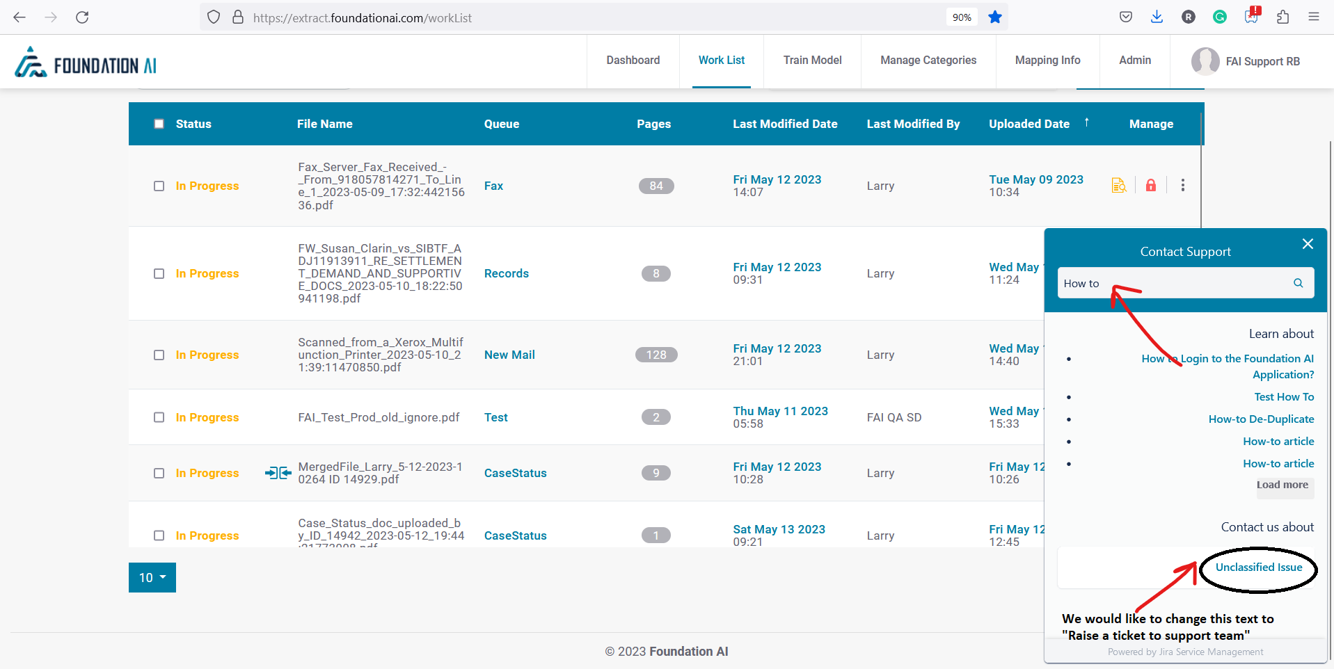 How to change the display text in Jira service wid...