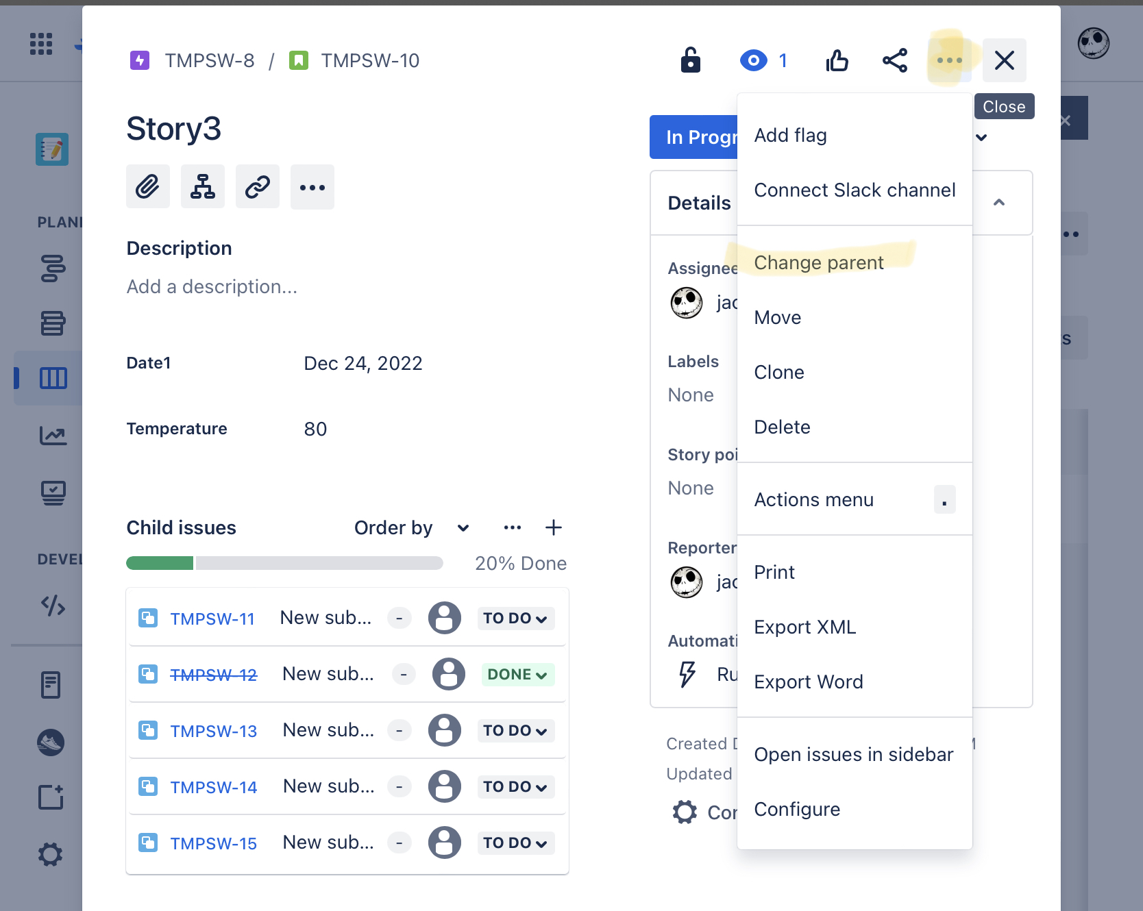 Solved: I want to assign a story to a different epic. Ther...