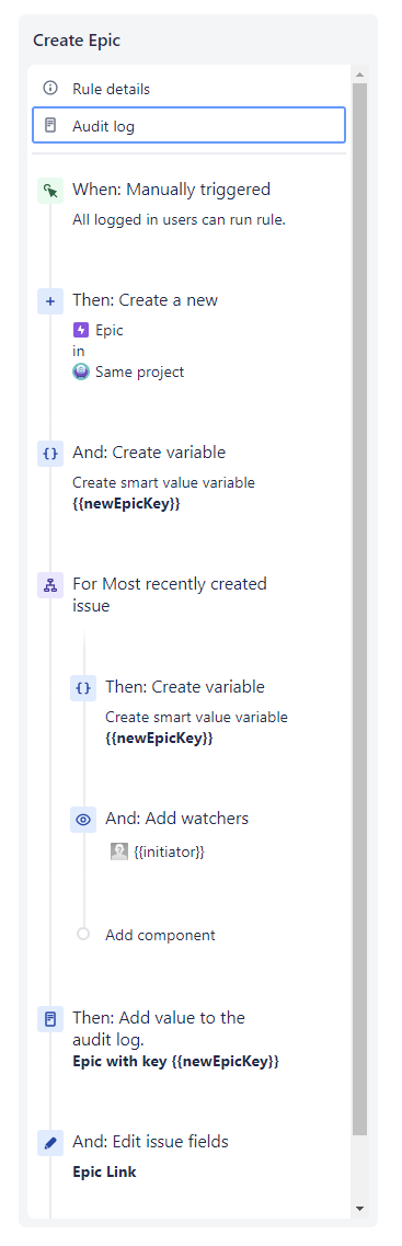 Solved: Automation to create Epic and set Epic Link of tri...