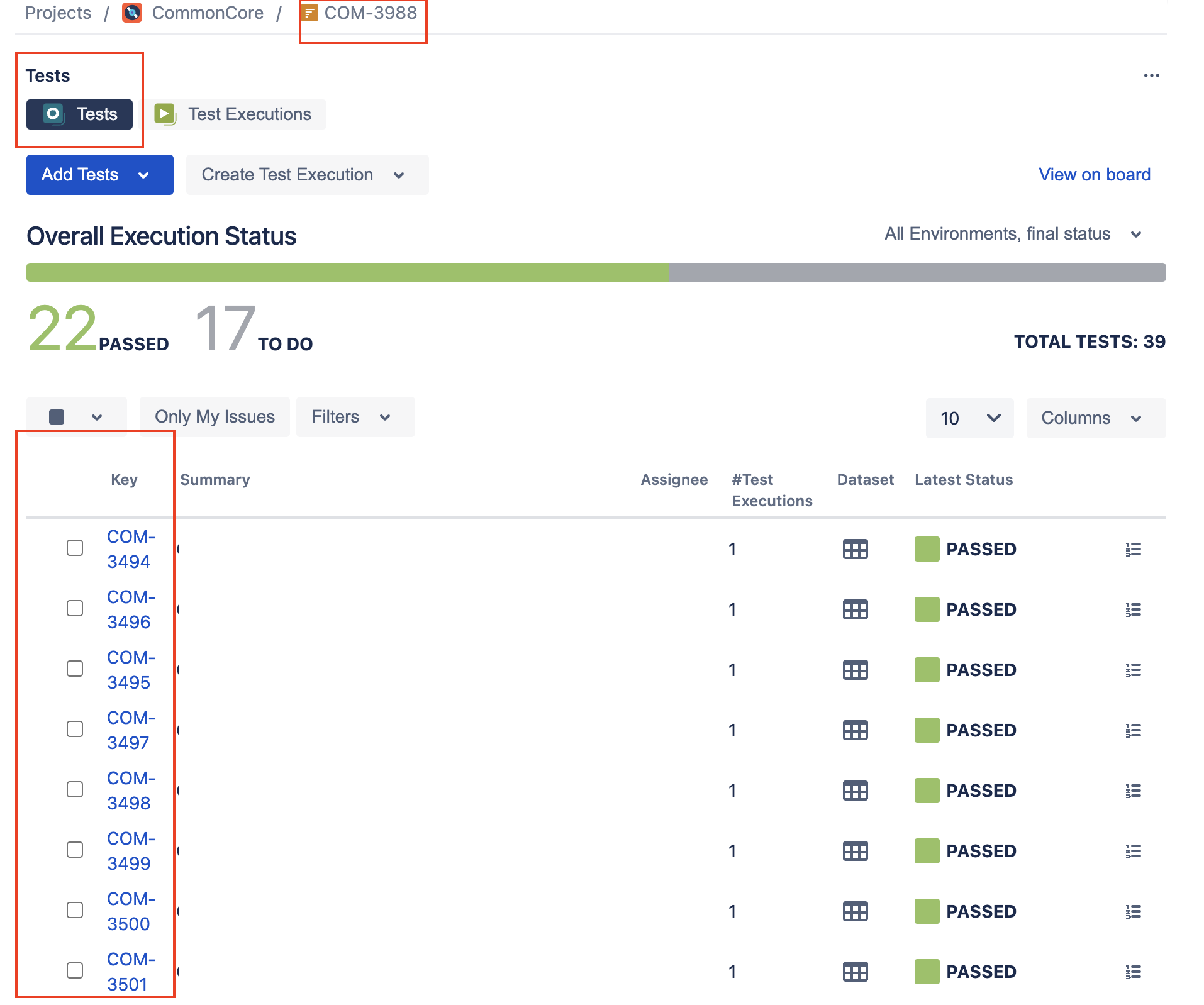 Jql To Show Tests Linked To A Specific Test Plan