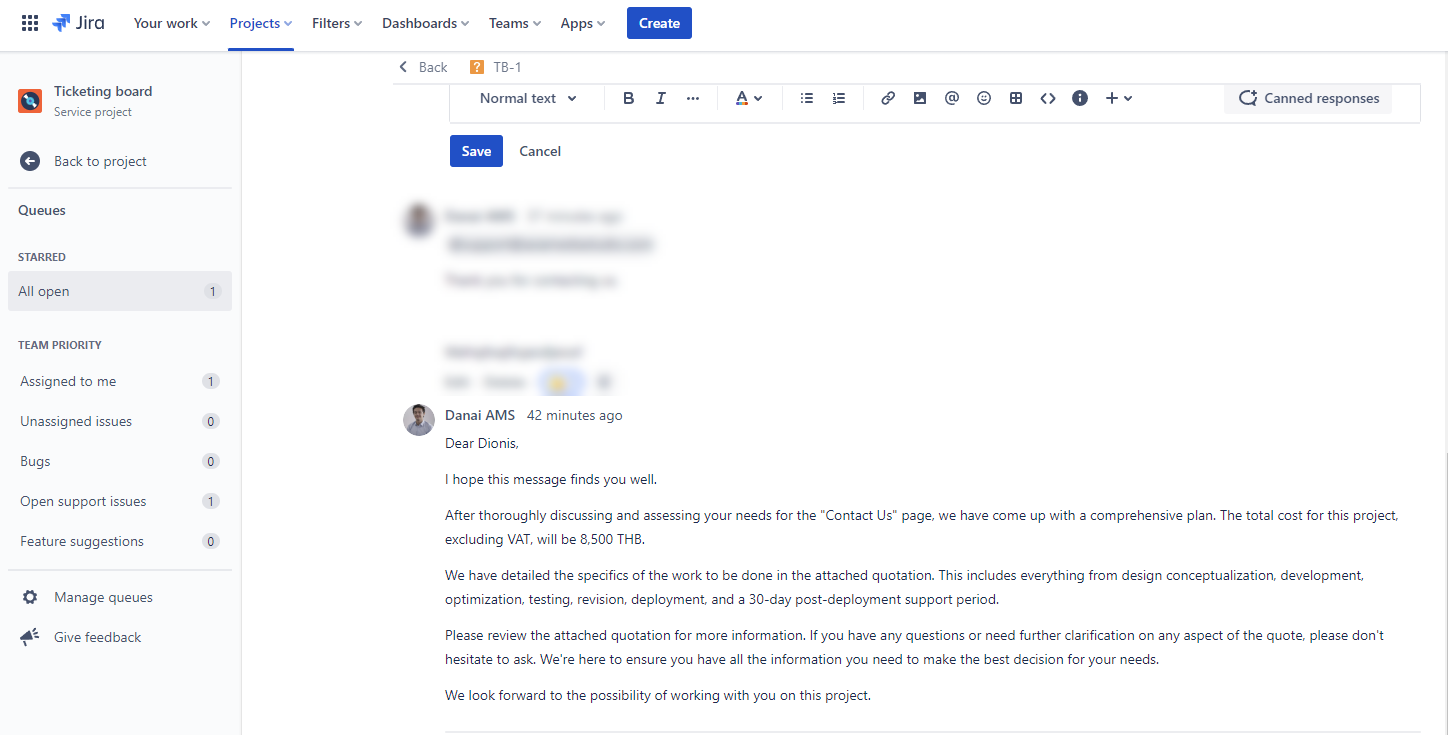Formating not applied on email respond