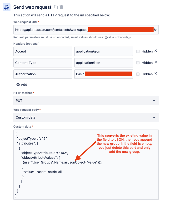 Solved: Edit group attribute of Assets object using Jira A...