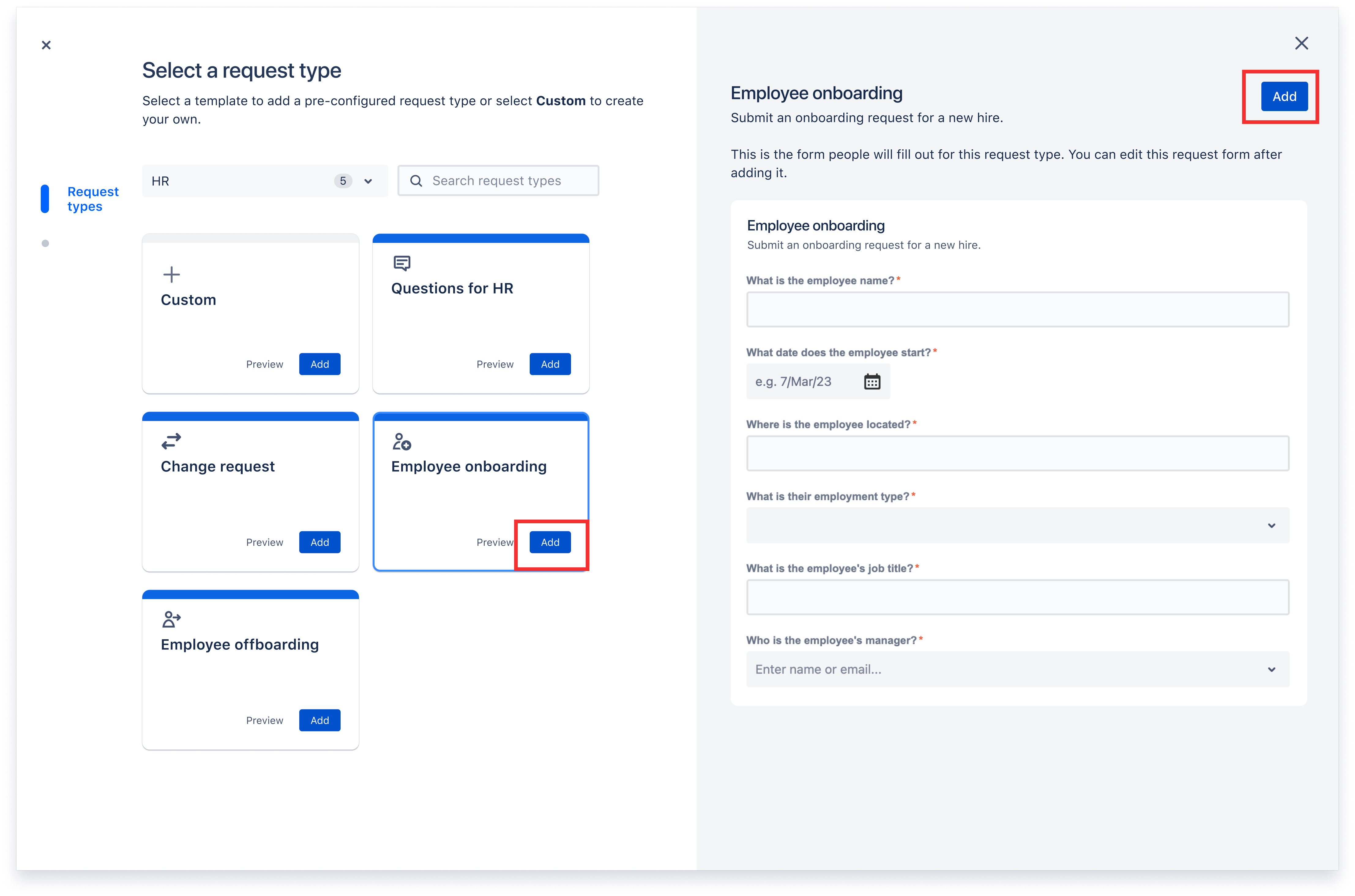 Early access program - request type templates in Jira Service Management