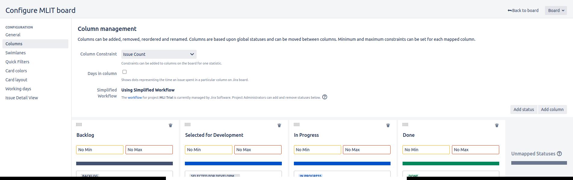 Solved: Kanban backlog does not show up in the Board Confi...