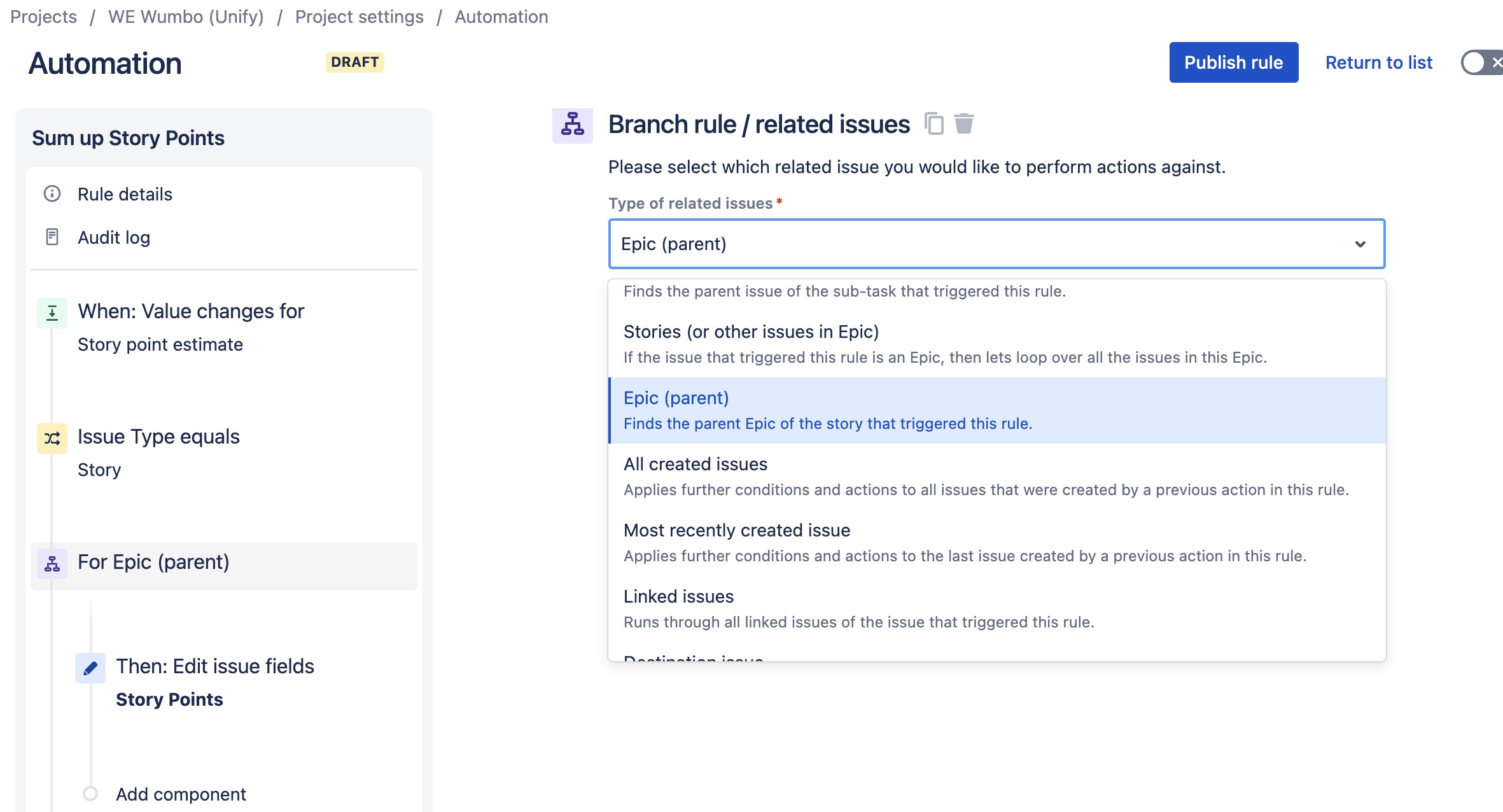 Solved: Cannot Set Story points for Epic via Automation