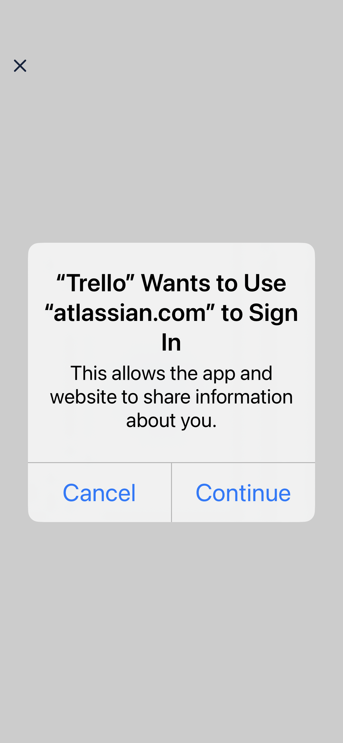 Logon using Atlassin so they can share my info