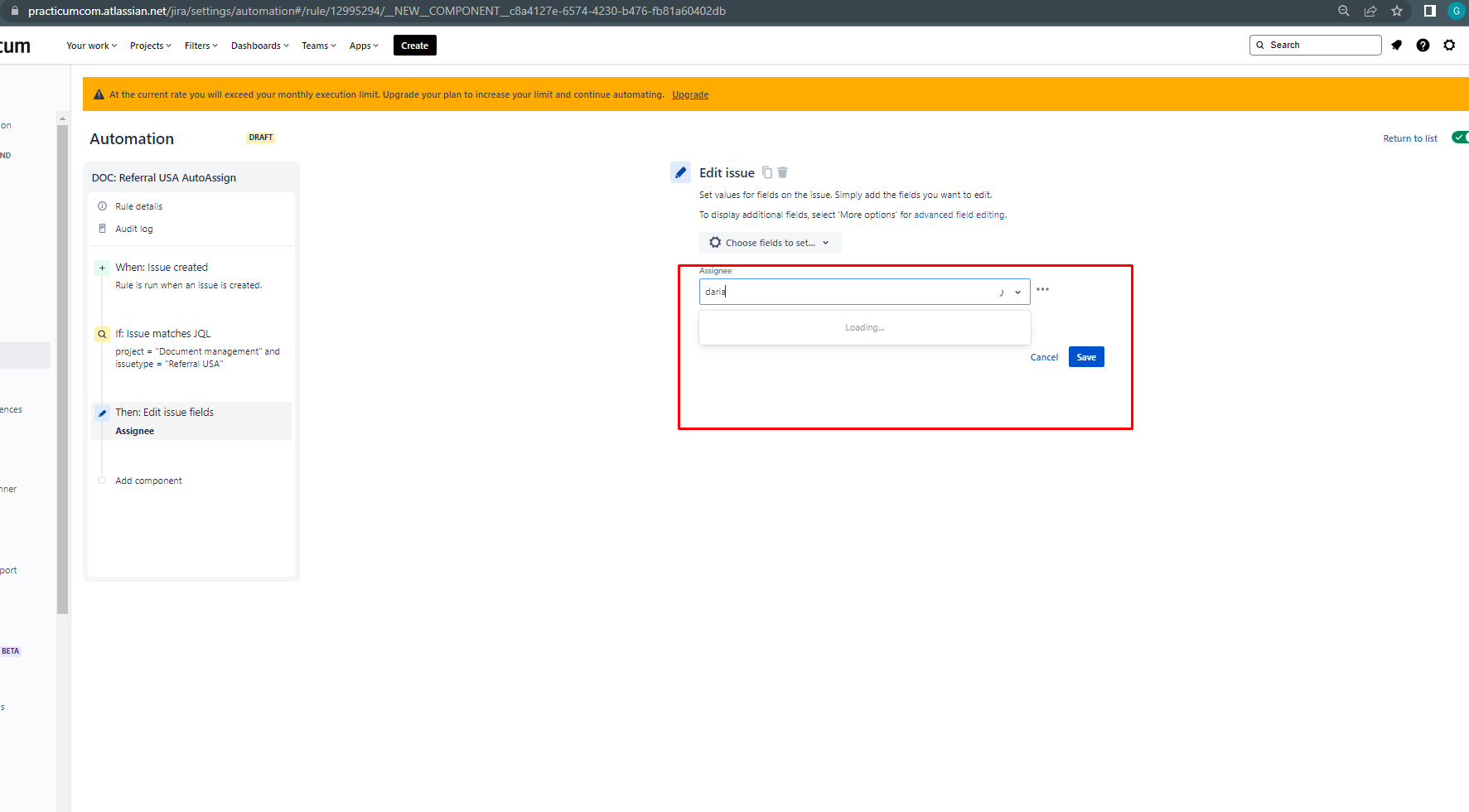Solved: Takes too long to load components of jira automati...