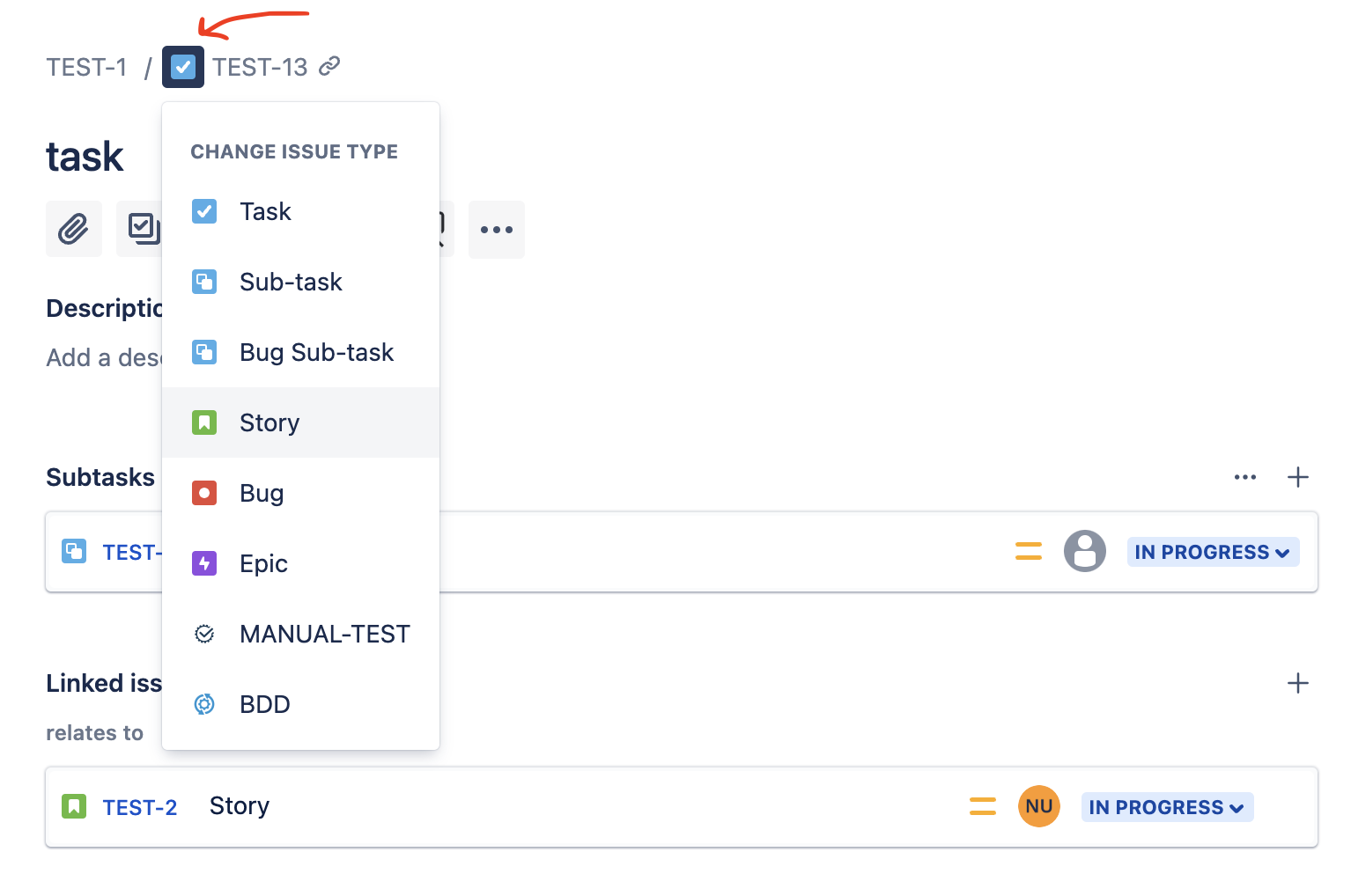 How can i display the issue type field/drop down l...