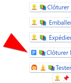 What is this blue icon appearing on some pages