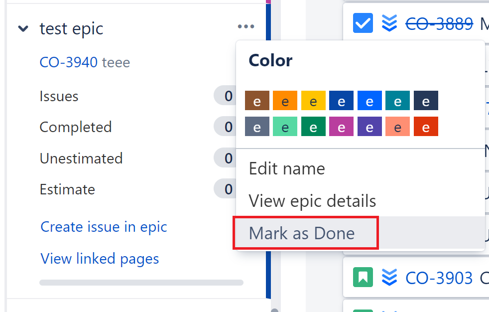 How to sync epic status and backlog view epic stat...