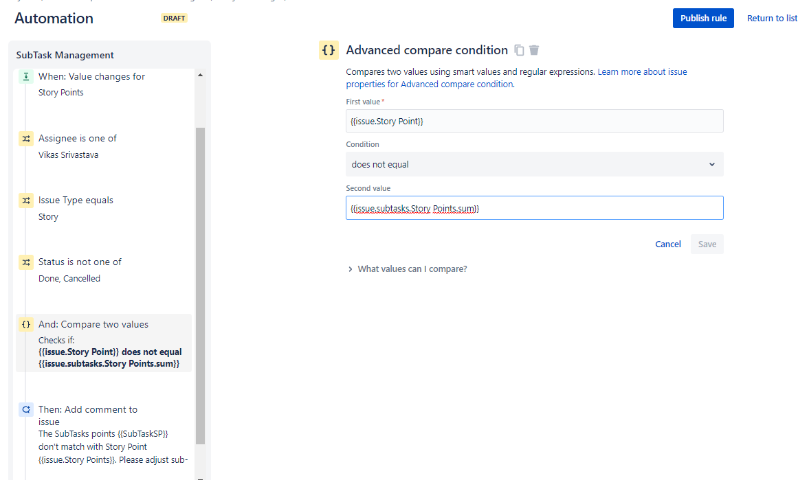 Solved How To Sum Subtasks Story Points And Compare With 