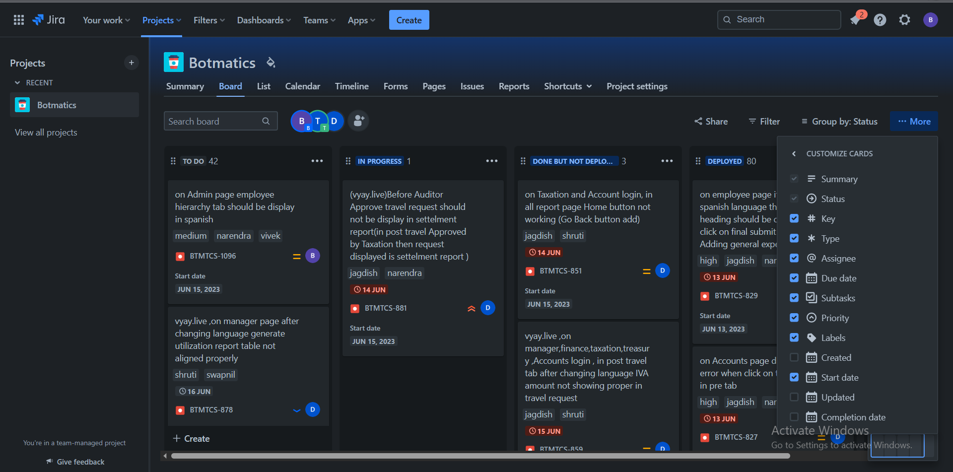 when I add a new tasks in my jira work management ...