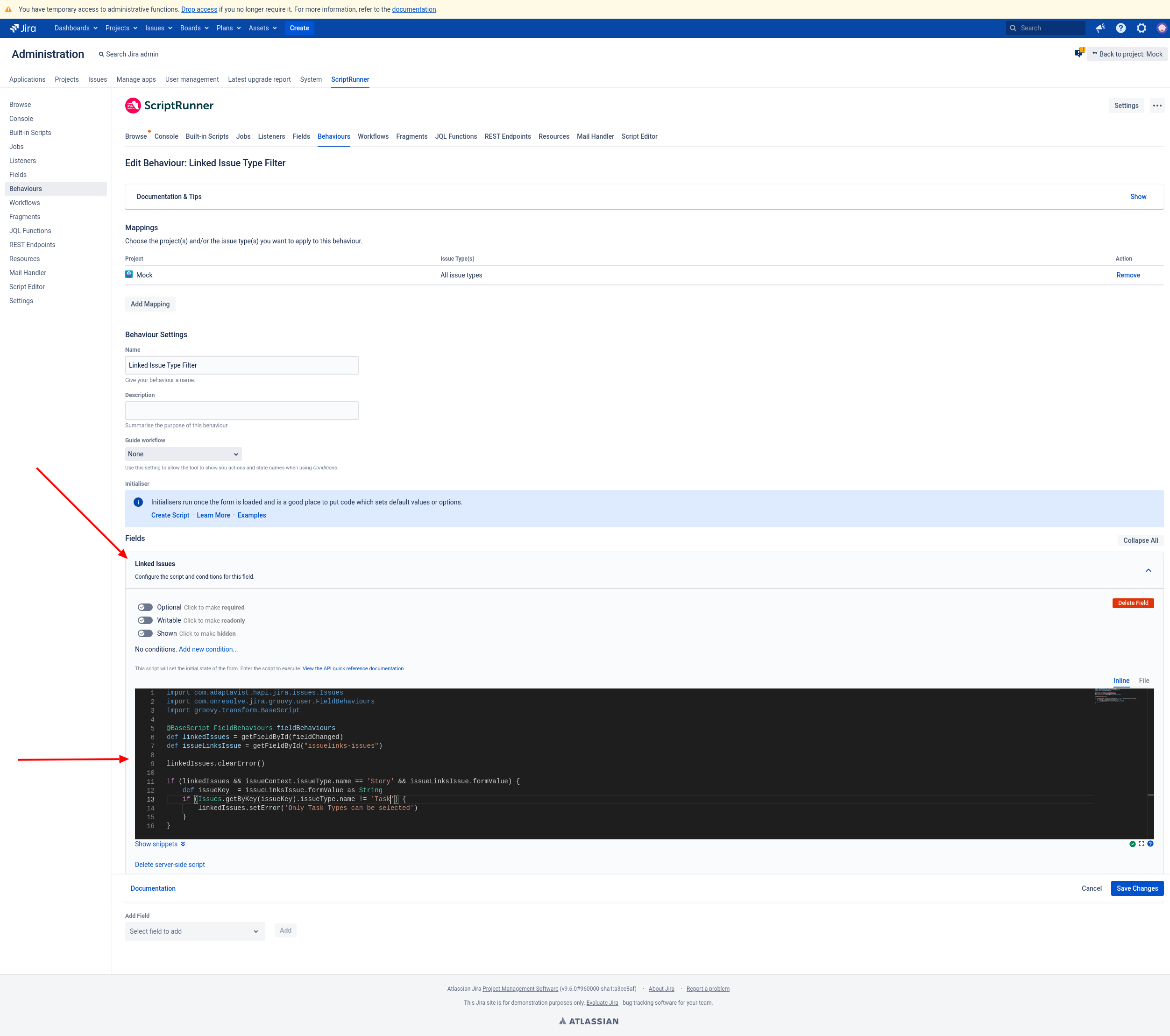 Solved: Restrict available issue options for Linked Issues