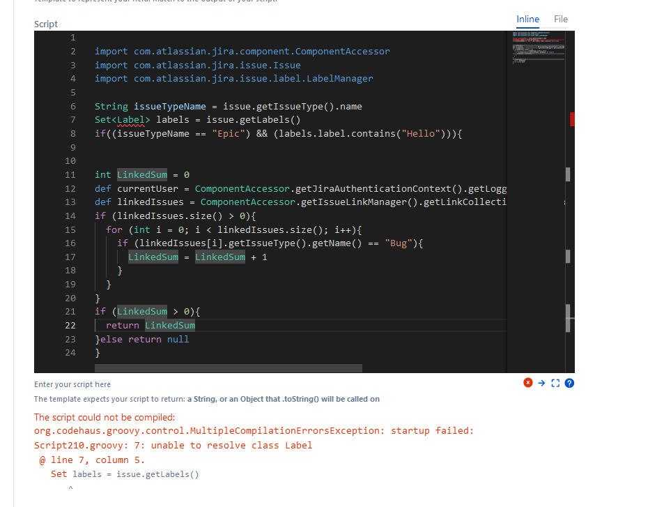 Solved: Scriptrunner condition if value is present in labe...