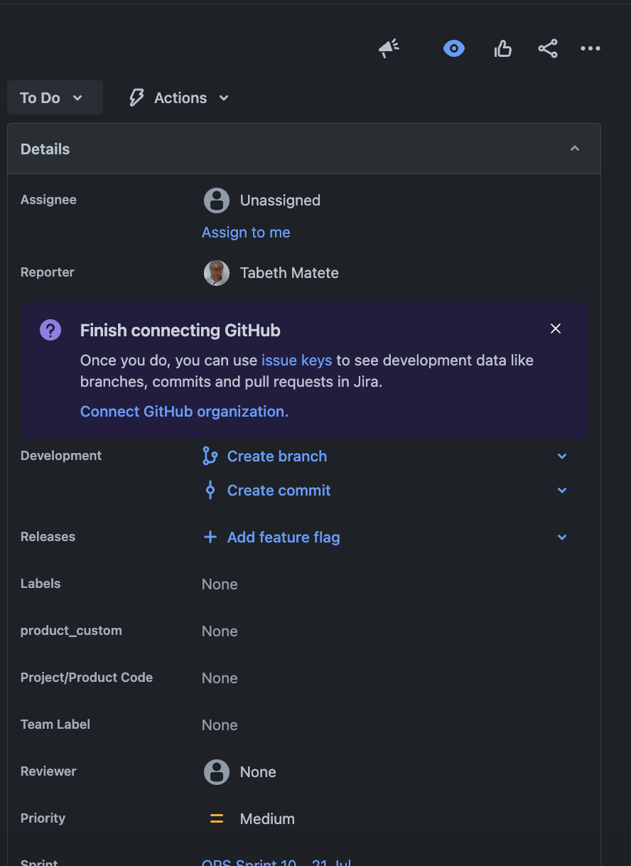 Fix version field is not enabled (not visible)
