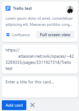 Creating a Confluence link card