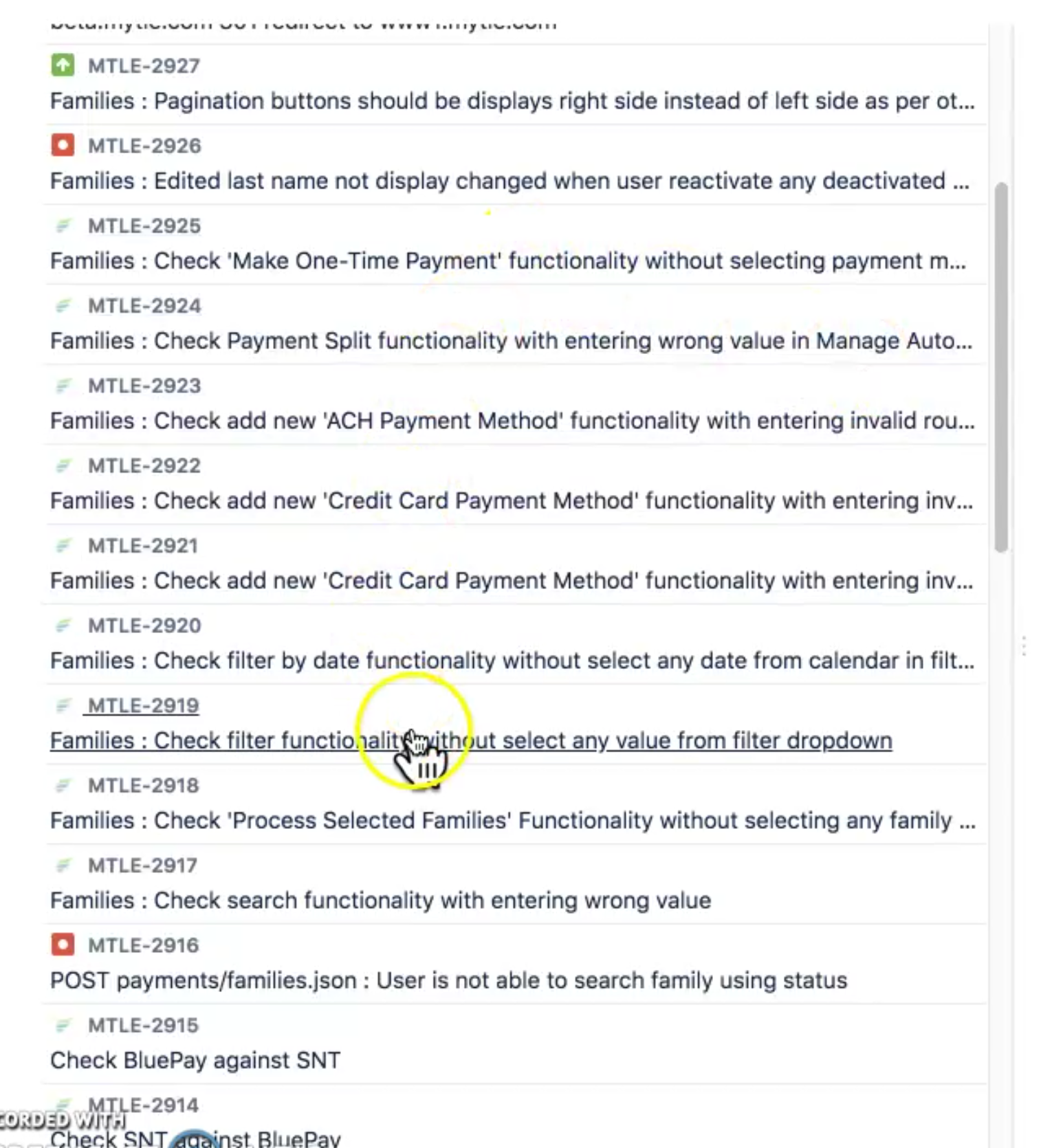 Project Feed: Test types are cluttering the projec...