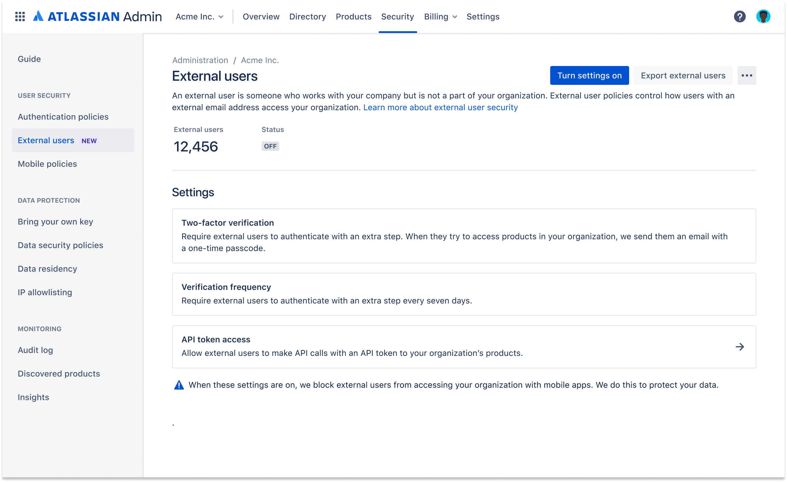 External User Security for Atlassian Cloud