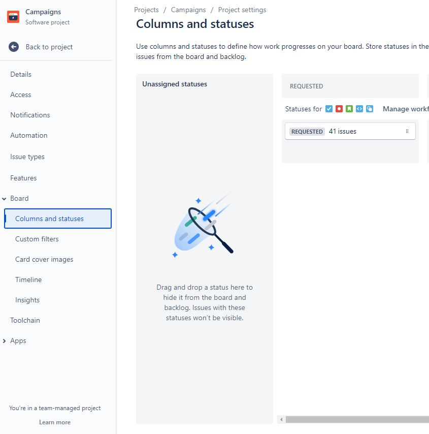 Different Workflows for Epics and Tasks