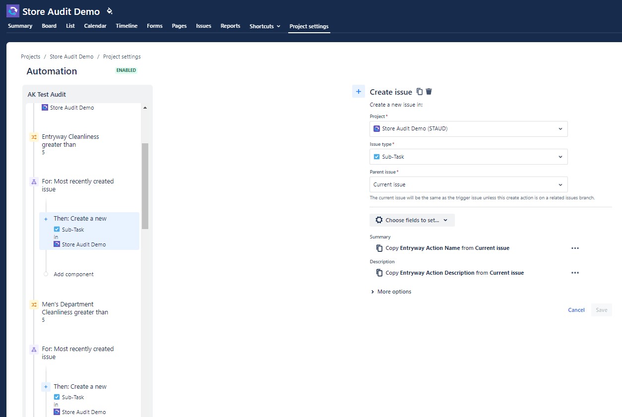I want to build an automation that creates a task ...