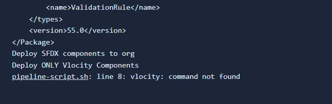 How do I resolve velocity: command not found