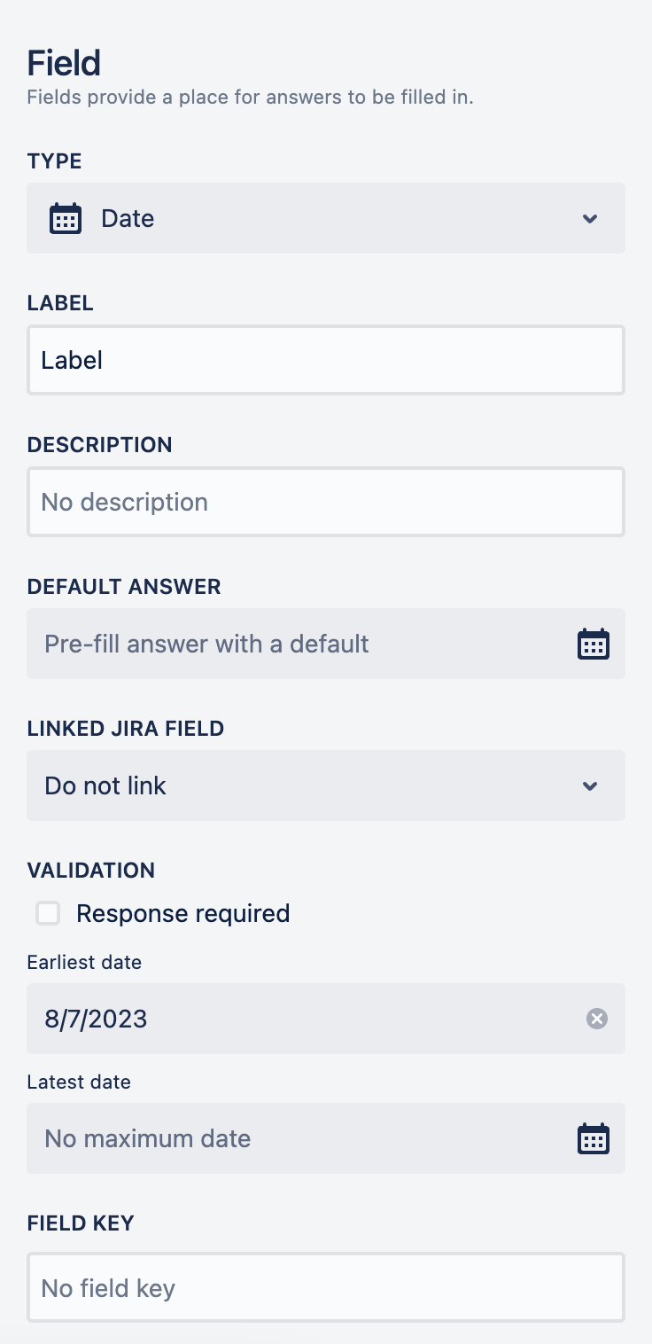 When creating a form, is it possible I can set the...
