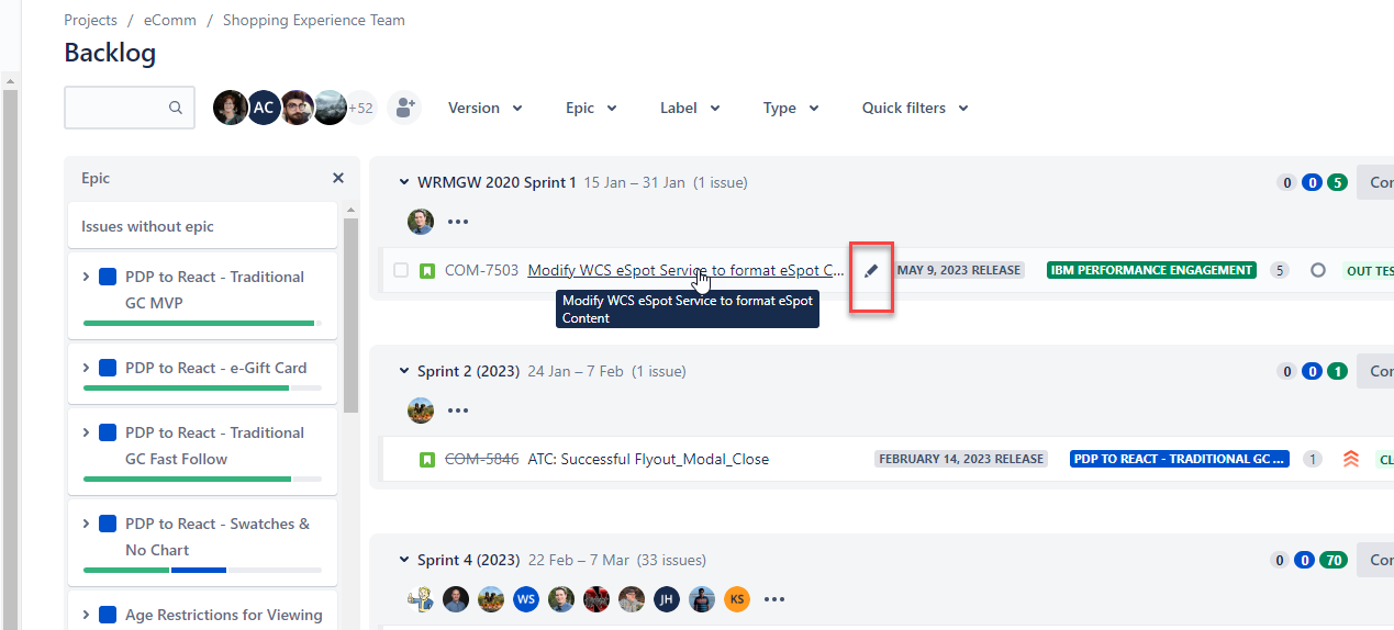 Enhanced Jira Software backlog and board
