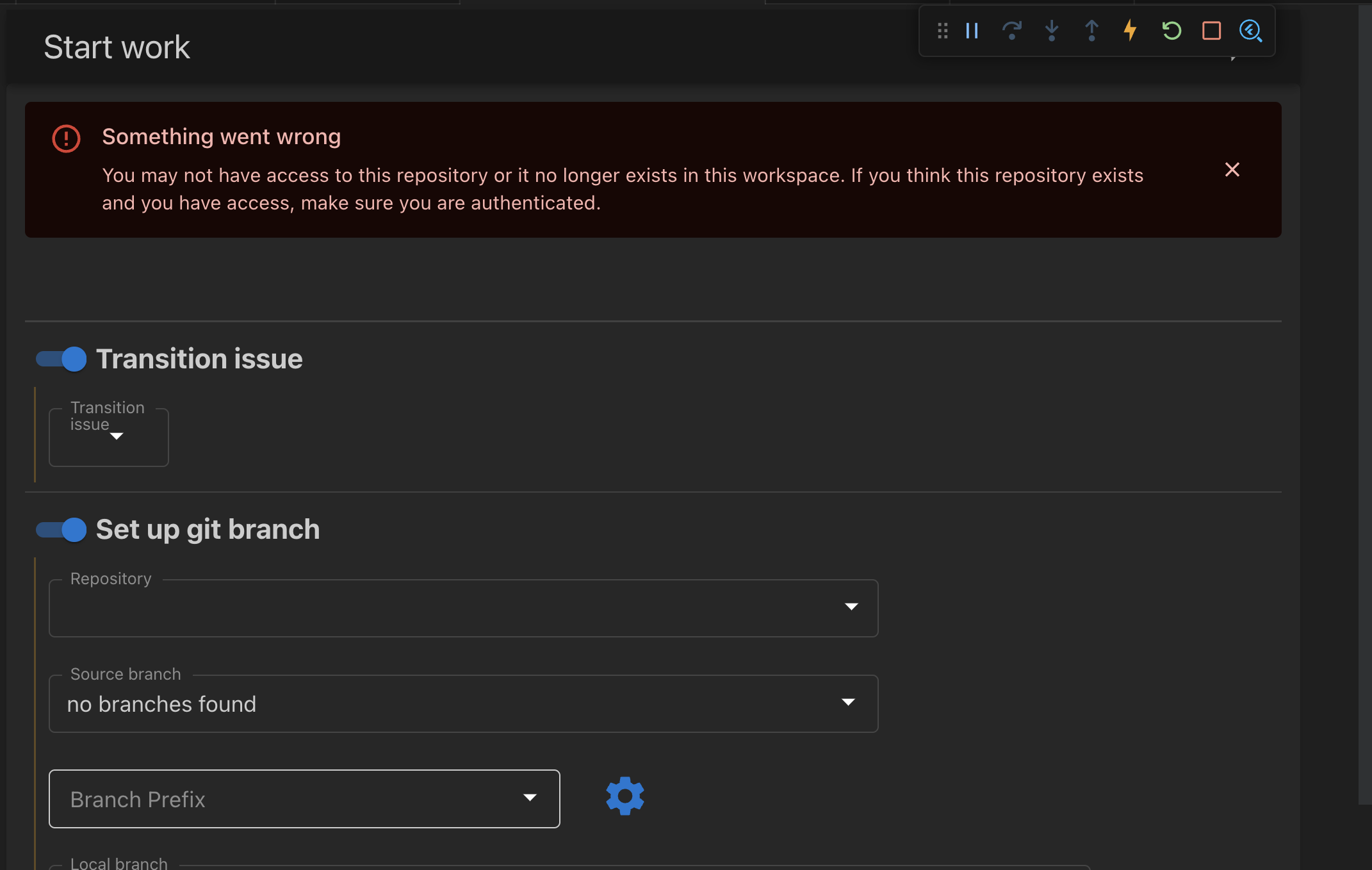 VS code error when there are multiple Bitbucket ac...
