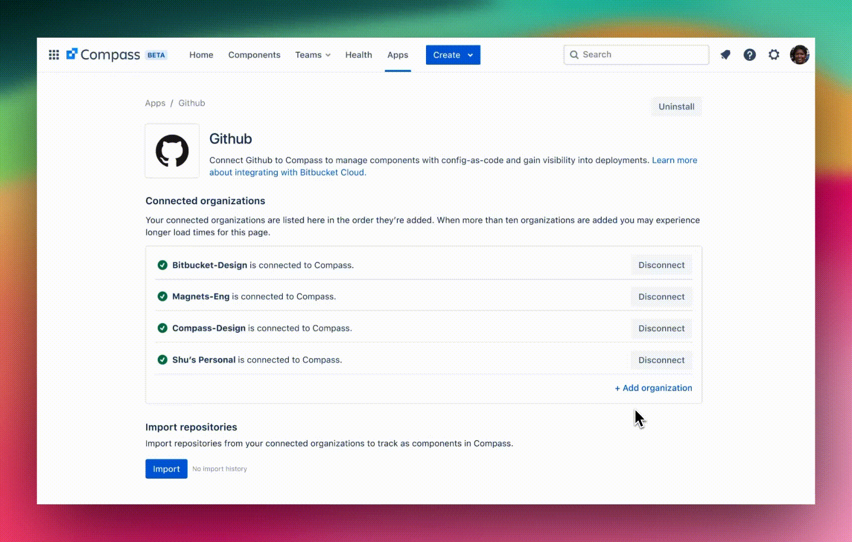 Integrate Github with Compass